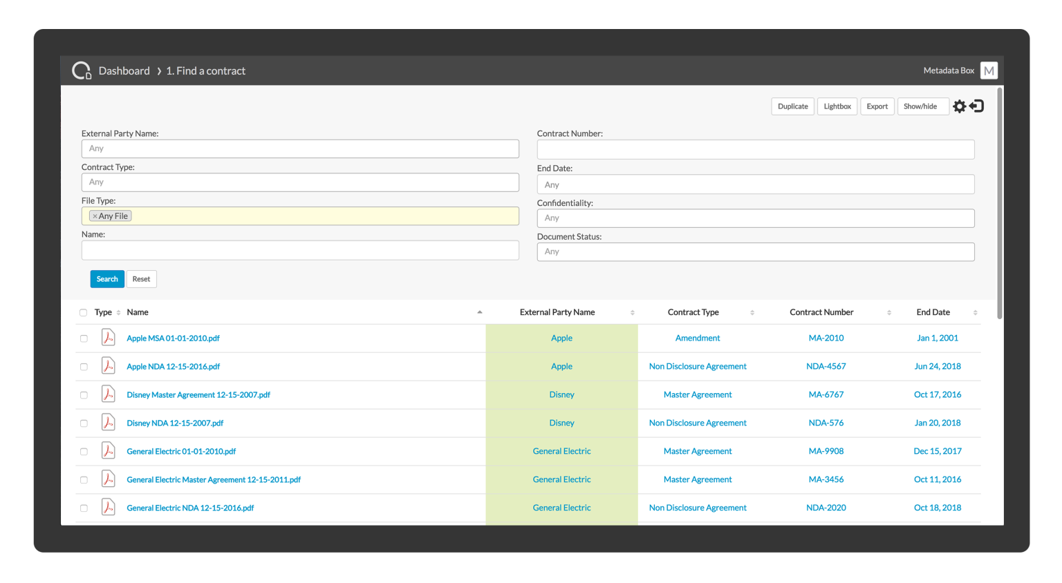 Contracts Management – Crooze Corporation – MetaData and Collaboration ...