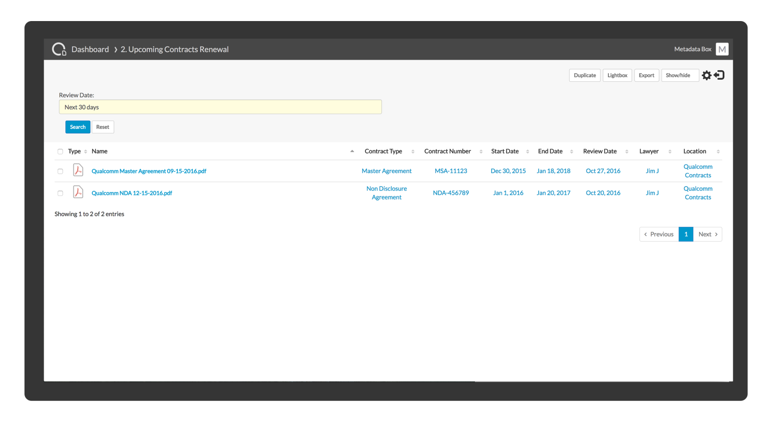 Contracts Management – Crooze Corporation – MetaData and Collaboration ...
